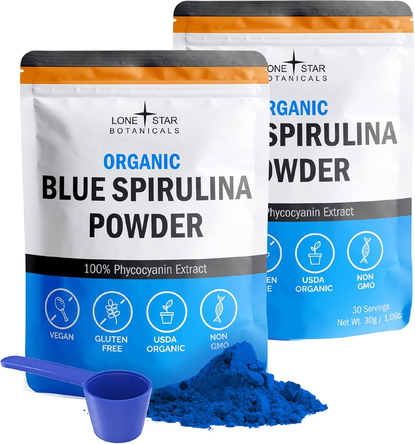 Organic Blue Spirulina Powder, 100% Pure Superfood Blue-Green Algae, N ...