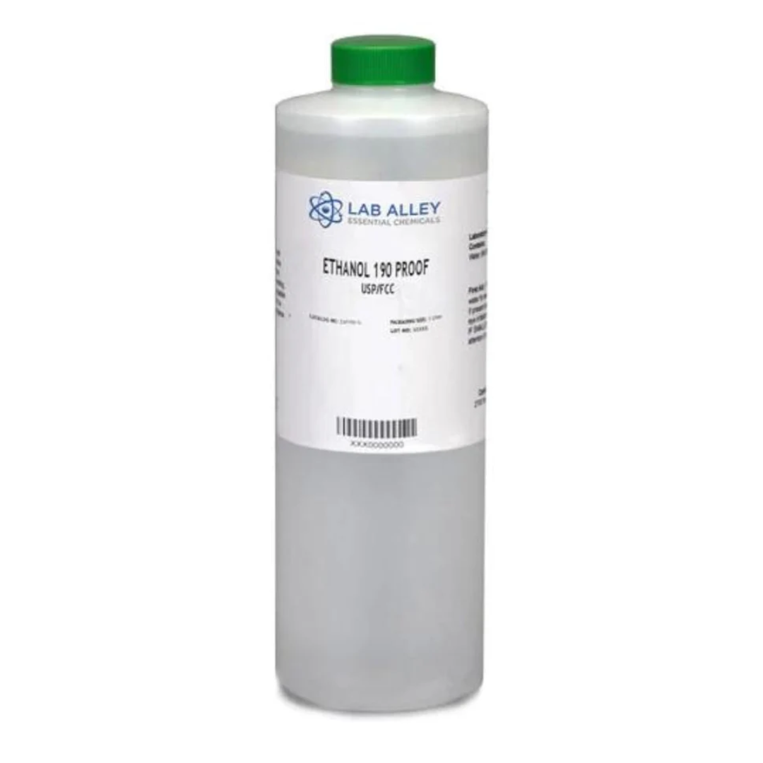 Lab Alley, Ethanol 190 Proof (95%) Non-Denatured Alcohol, USP/FCC Food ...