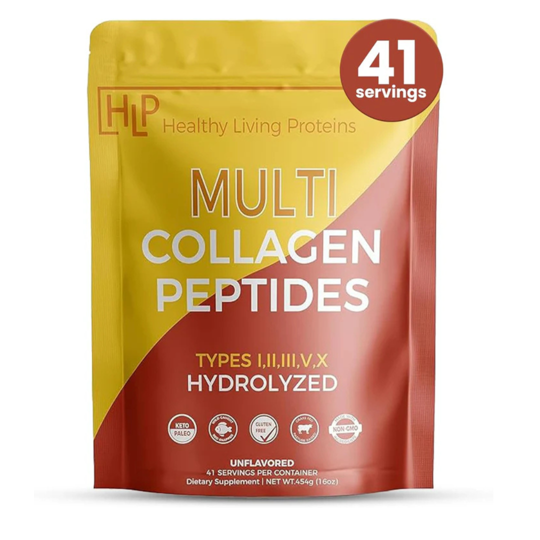 Healthy Living Proteins, Multi Hydrolyzed Collagen Peptides Type I, II ...